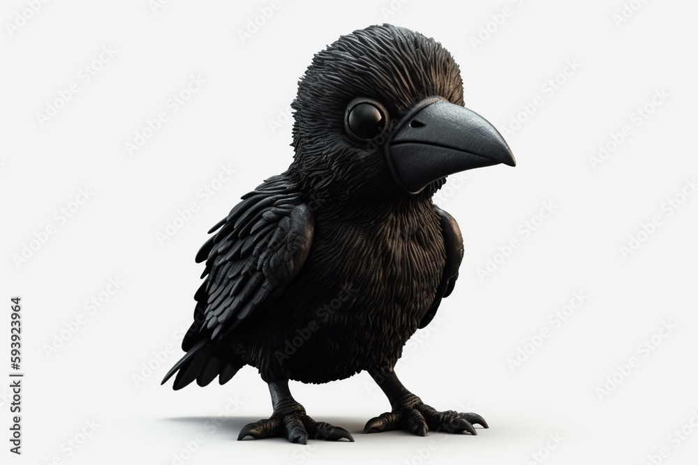 Cute Baby, Toddler, Kid Toy Crow Character Design Elements Isolated ...