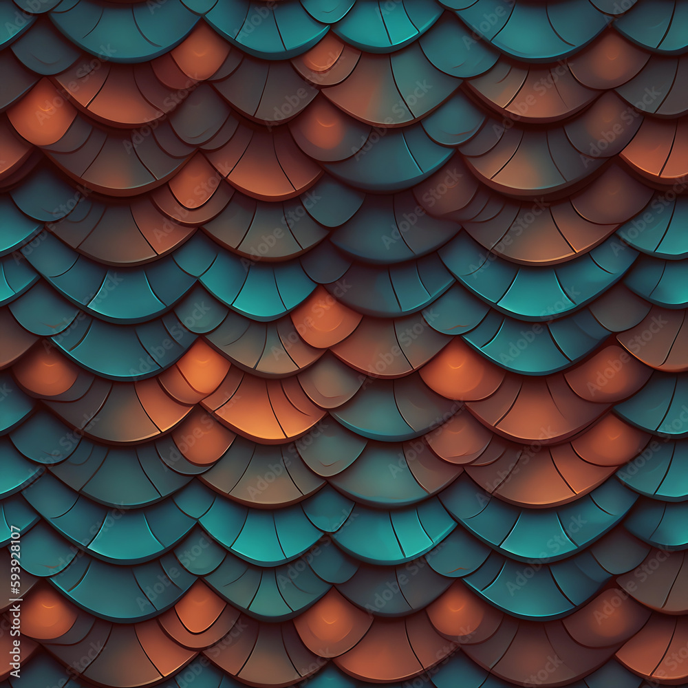 Fish scale seamless pattern. Creature scales seamless texture. Seamless ...