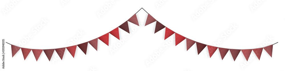 Red colors 3D triangle flag party on transparent background png Stock ...
