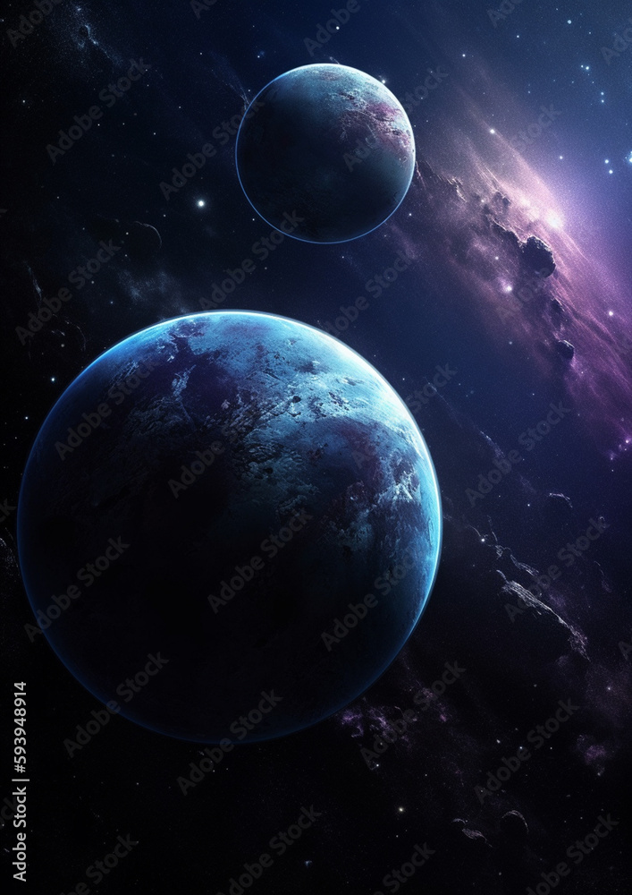 Space Wallpaper (AI generated) Stock Illustration | Adobe Stock