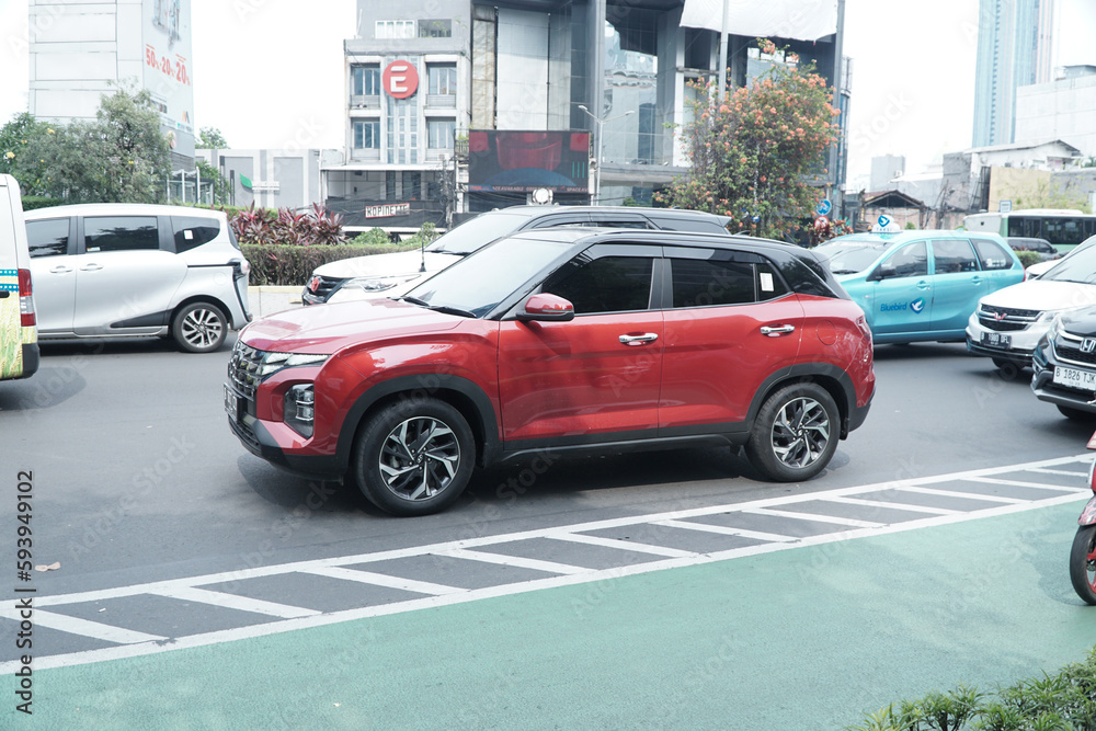 Jakarta, Indonesia : luxury mini SUV car Hyundai Creta 1.5 at the ...