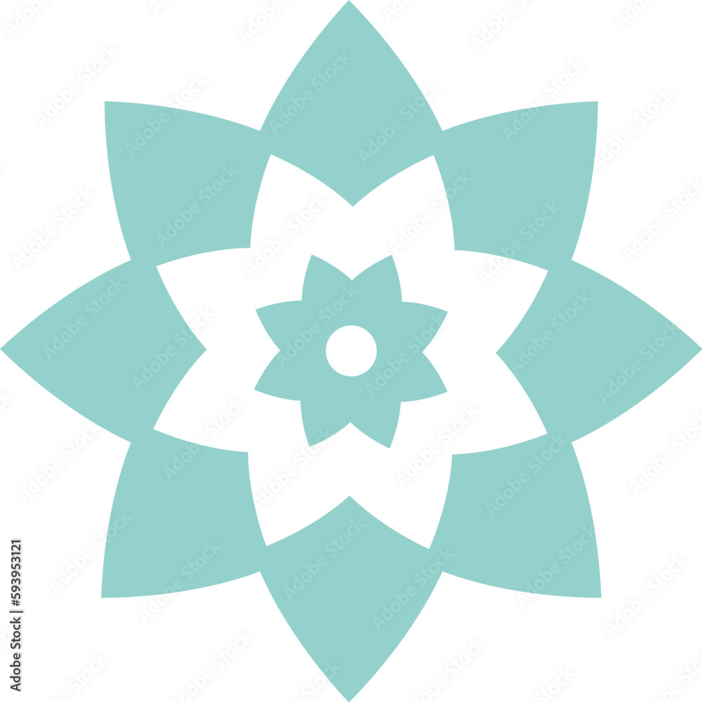 Geometric Round Star Figure Stock Vector | Adobe Stock