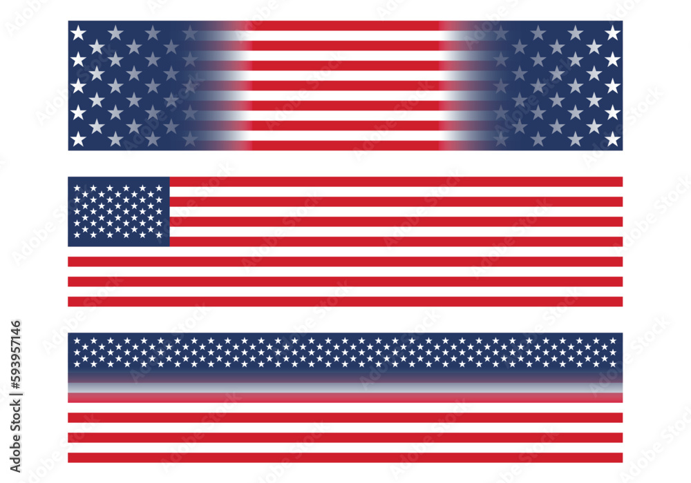 USA Flag Banners. Stars and stripes flag. Patriotic Background: Red ...
