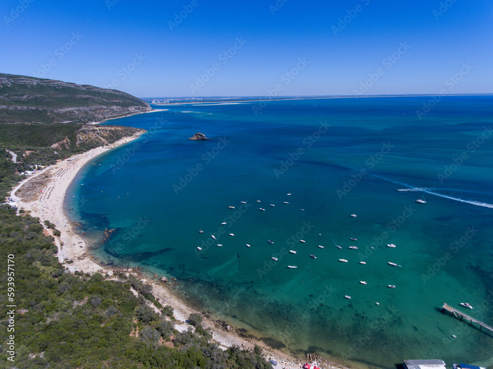 Sesimbra beach, Portinho da Arrabida, Setúbal, Portugal Stock Photo ...