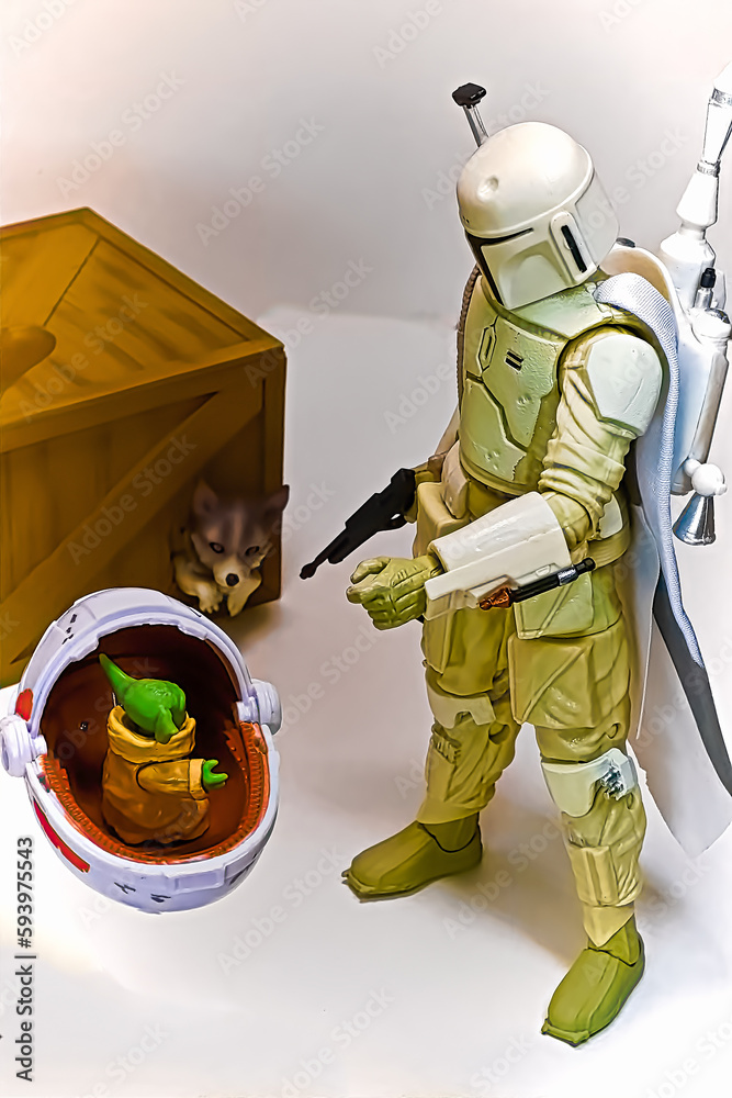 Osaka,Japan - Apr 13 2023 : The Child, Grogu or baby Yoda, with JANGO ...