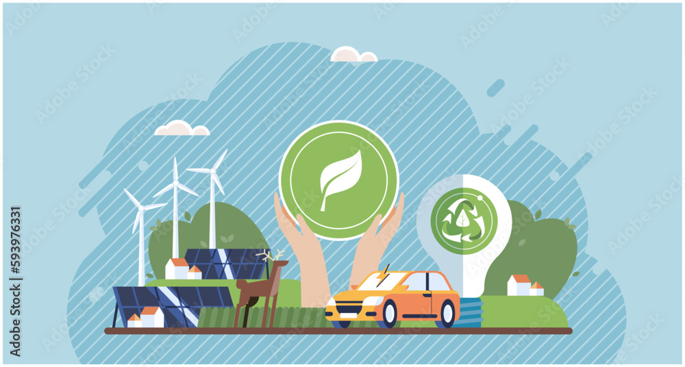 Nature and renewable energy. Green energy and natural resource ...