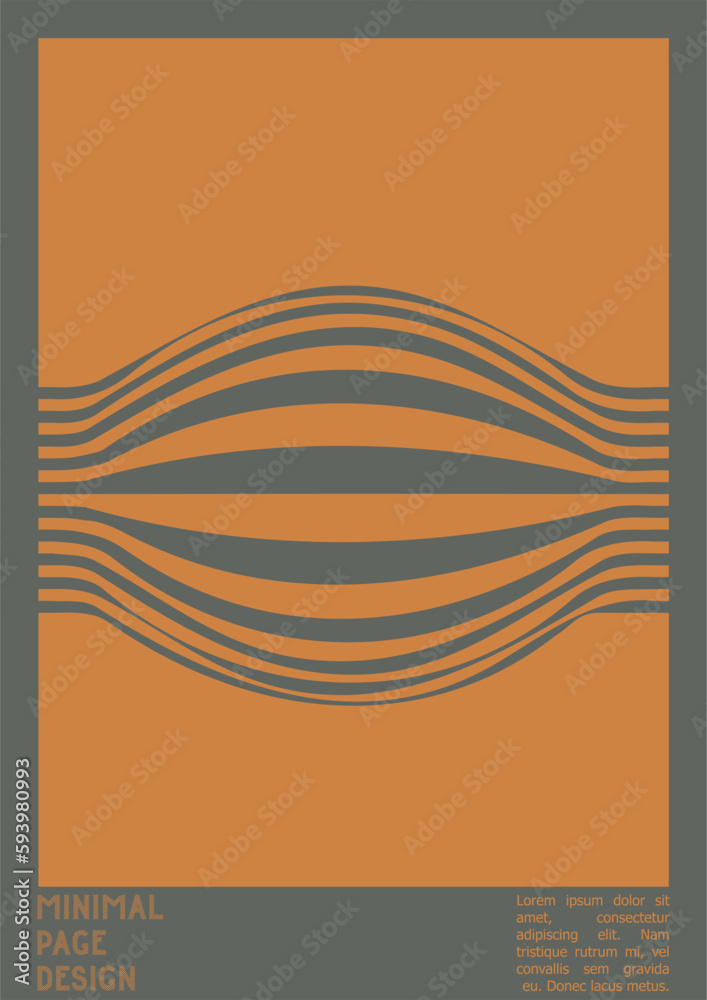 Geometrical Poster Design with Optical Illusion Effect. Modern ...