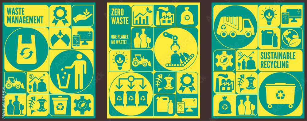 Sustainable waste management with our poster templates, designed to ...