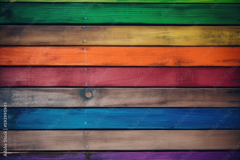 Rainbow wooden planks background. Colorful wooden texture. Rainbow wood ...