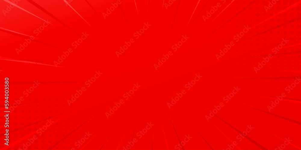 Pop art red comic book cartoon background. Cute retro design strip ...