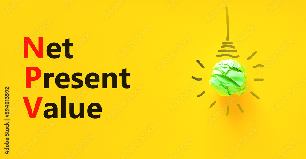 NPV net present value symbol. Concept words NPV net present value on ... NPV net present value symbol. Concept words NPV net present value on ...