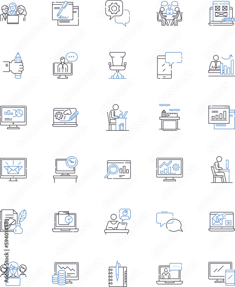 Project framework line icons collection. Methodology, Framework ... Project framework line icons collection. Methodology, Framework ...