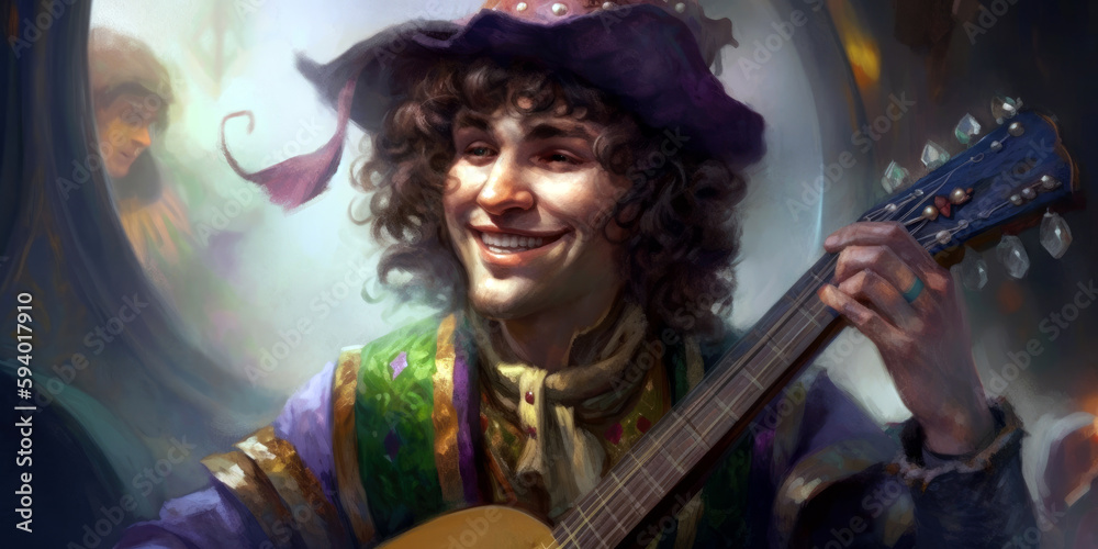 fantasy nimble halfling bard, dnd character concept, generative ai ...