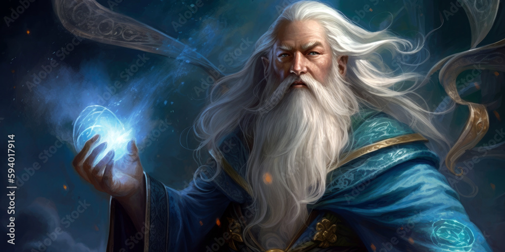 fantasy regal human wizard, dnd character concept, generative ai Stock ...
