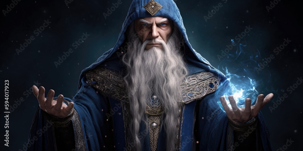 fantasy regal human wizard, dnd character concept, generative ai Stock ...