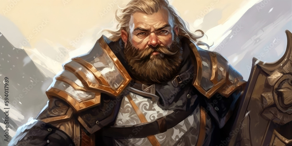 fantasy sturdy dwarven cleric, dnd character concept, generative ai ...