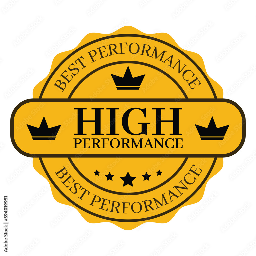 high performance rubber, top performance badge, top performer stamp ...