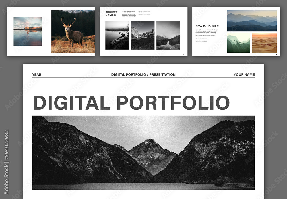 Digital Photography Portfolio Layout Stock Template | Adobe Stock