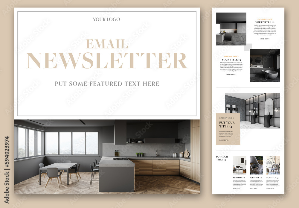 Email Newsletter Layout Stock Template | Adobe Stock
