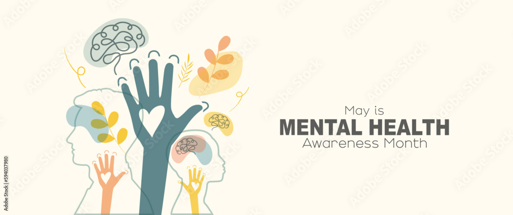 Poster May is Mental Health Awareness Month banner. – Wall Art | UkPosters