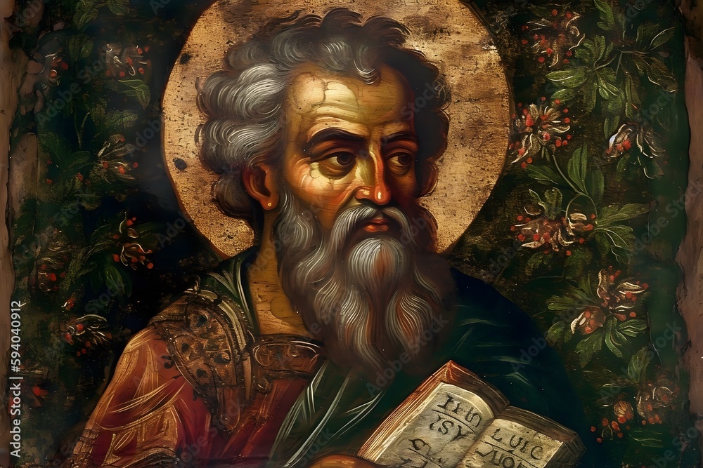 Saint Matthias Apostle of Jesus Christ Colored Illustration. Generative ...