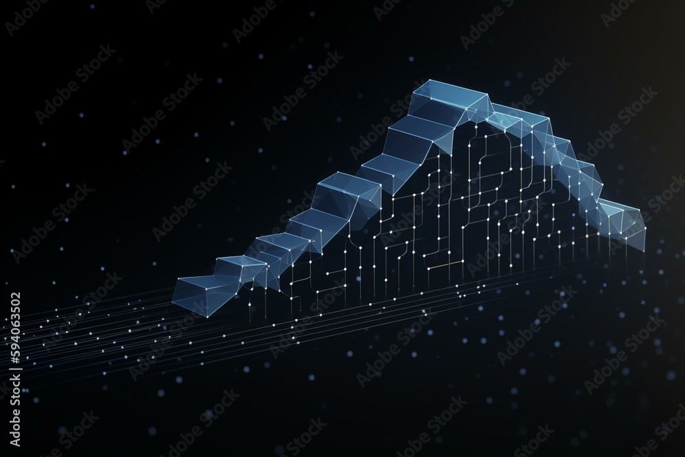 Cloud computing and data transfer concept with digital cloud symbol ...