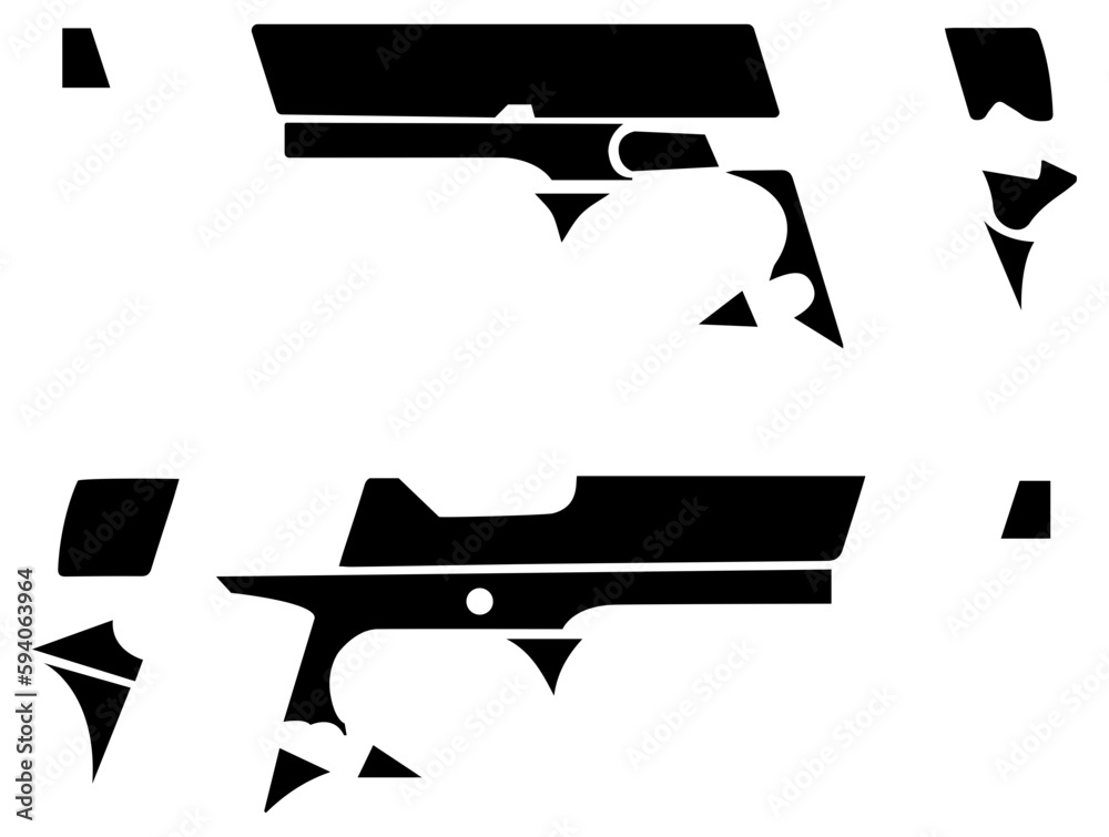 svg handgun, pistol, Glock, Colt, and other gun laser engraving file ...