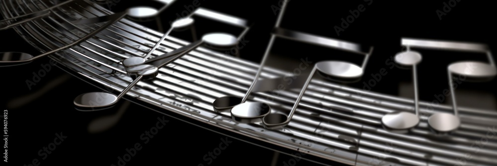 art background with the image of musical signs and elements of musical ...