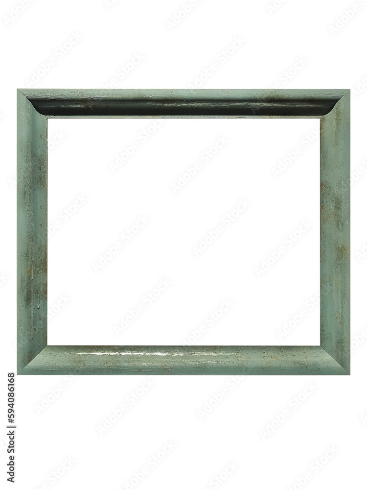 Green Frame Isolated / Empty Frame Mock up / Frame isolated on white background / Bilderrahmen ...