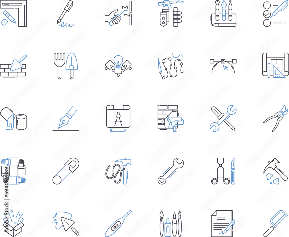 Vetor de Ingredients line icons collection. Spices, Herbs, Vegetables ...