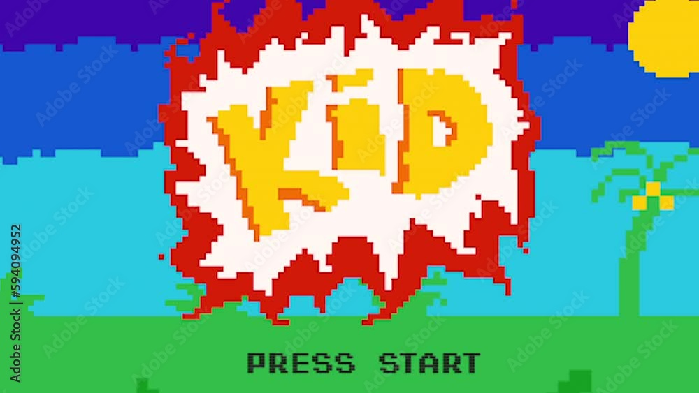 Animation inspired by retro video games from 80s Stock Video | Adobe Stock
