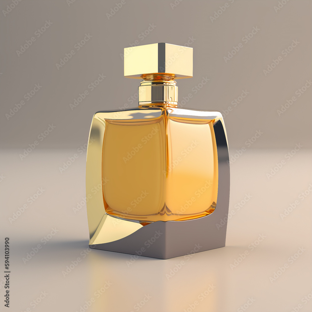 Photorealistic 4k Photo rose Perfume bottle in a modern and simple ...