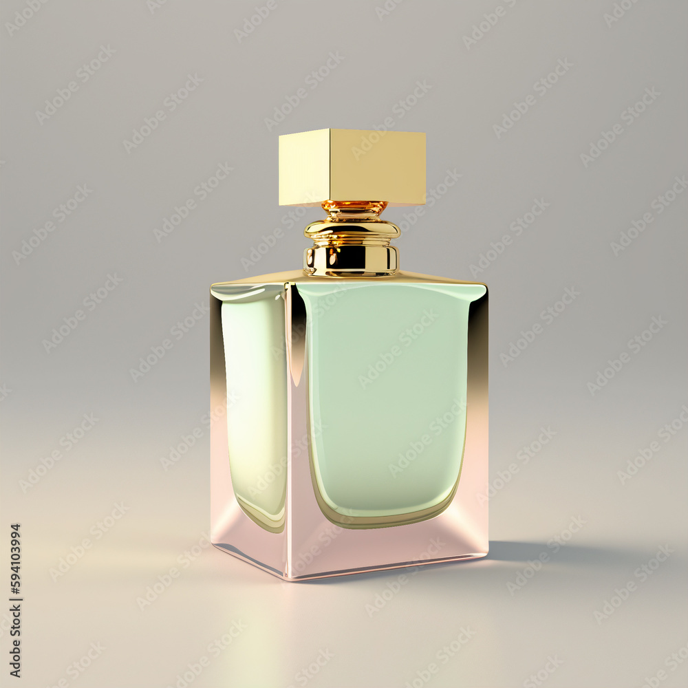 Photorealistic 4k Photo rose Perfume bottle in a modern and simple ...