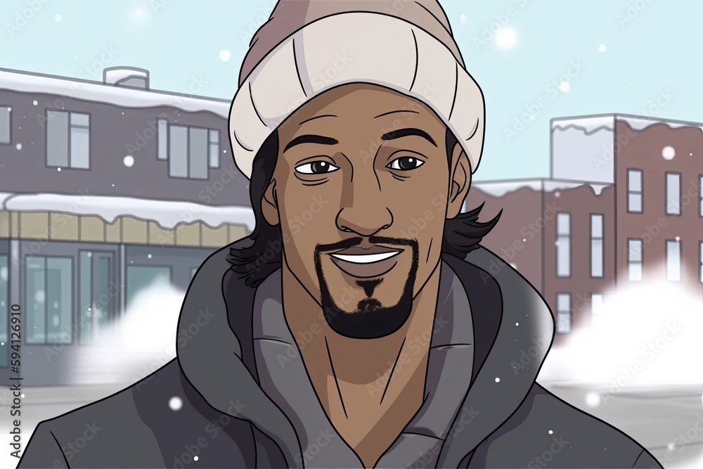 cartoon man wearing a fedora hat and holding a newspaper. Generative AI ...