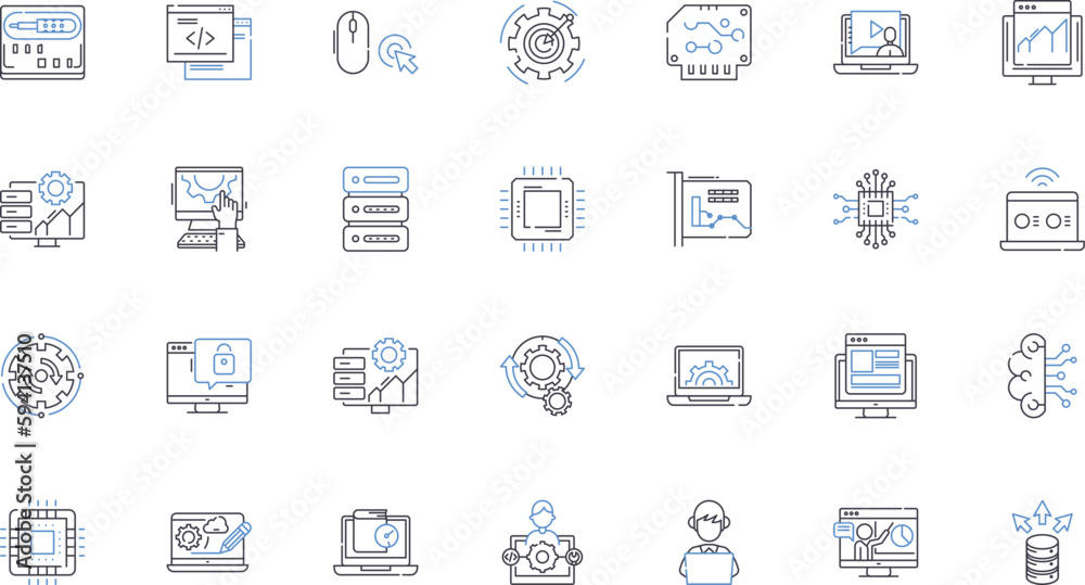 Web app line icons collection. Accessibility, Agility, Analytics, API ...