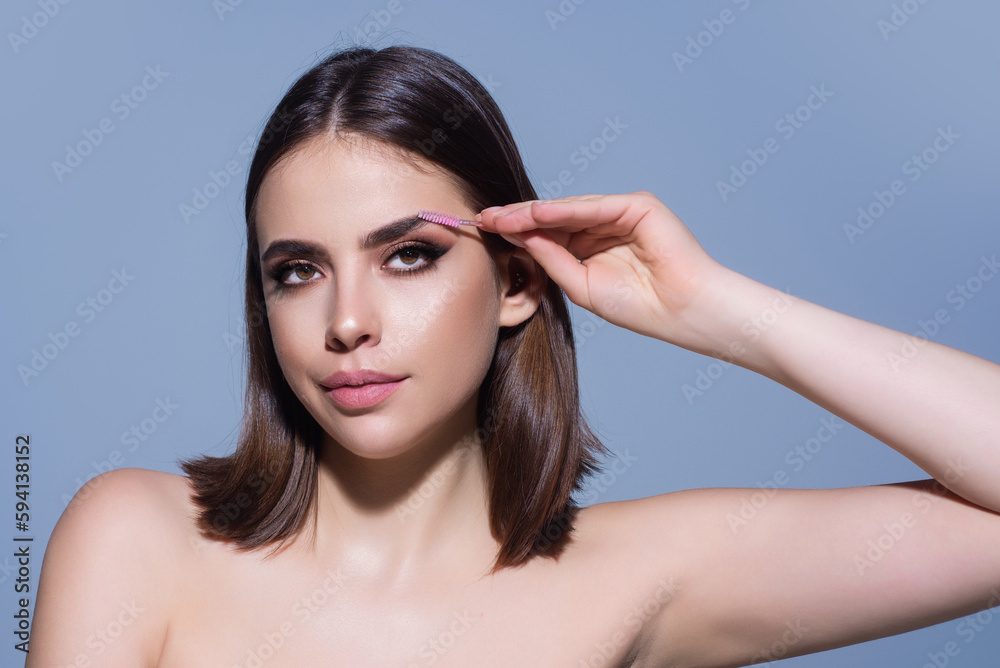 Perfect eyebrows. Natural beauty brows. Eyebrows coloring and ...