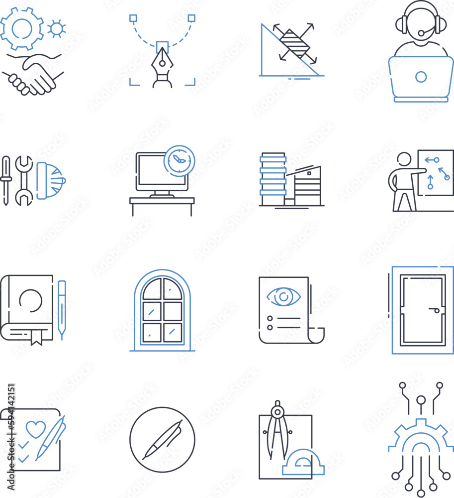 Medical devices line icons collection. Innovation, Technology, Implant ...