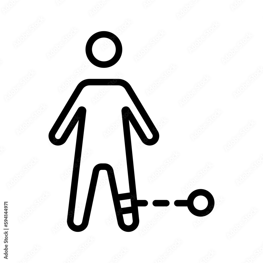 Guilty outline icon for business and finance, trap, cage, jailed ...