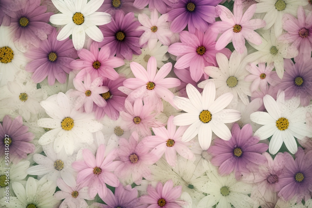 Seamless flowers texture background from generative ai Stock ...