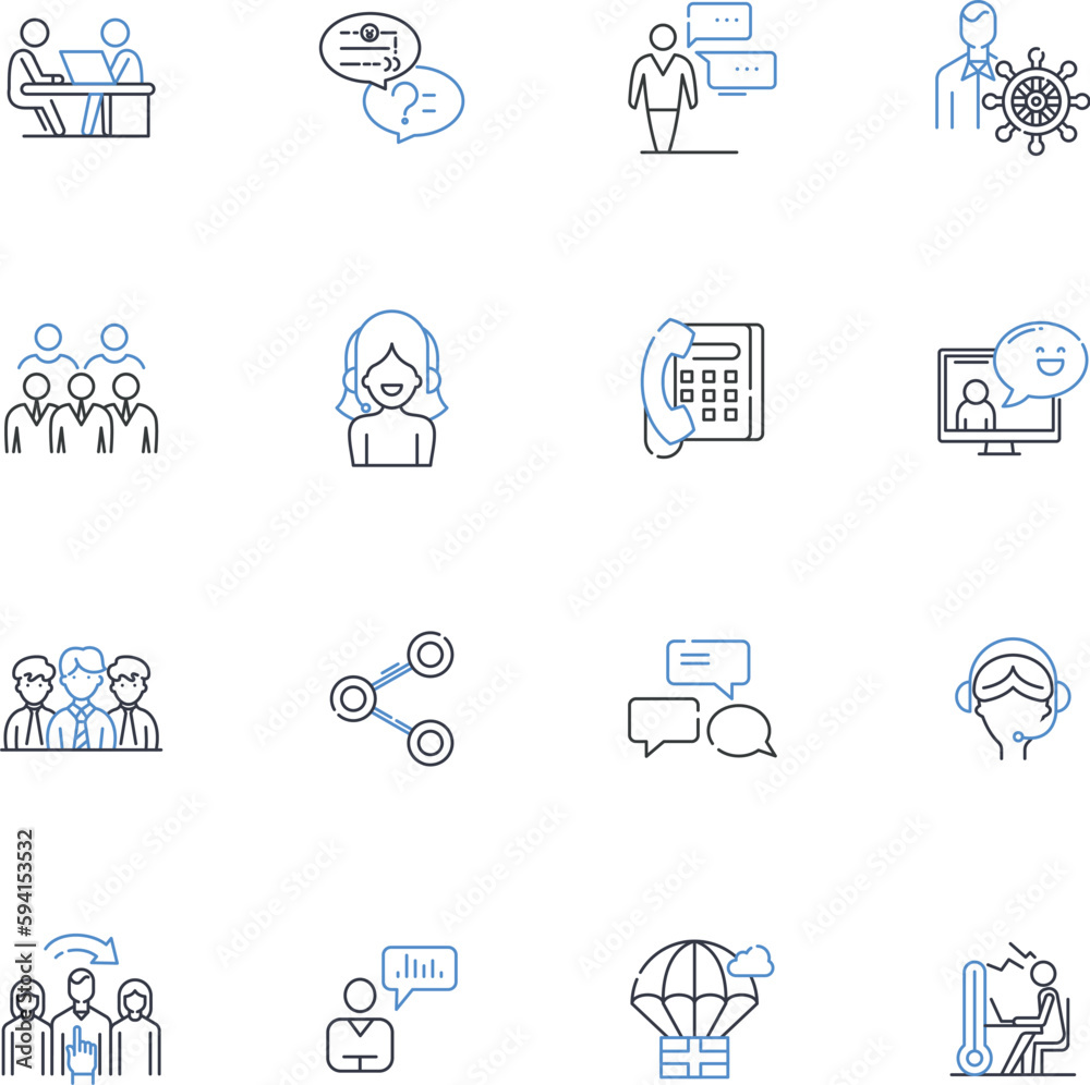 Technical aiding line icons collection. Assistive, Accessibility ...