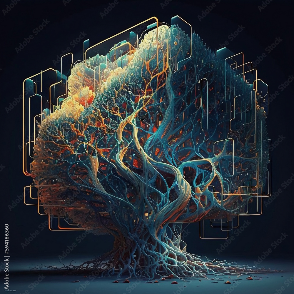 Neural Network Art: Evolving Masterpieces in Real-Time, Generative AI Stock Illustration | Adobe ...