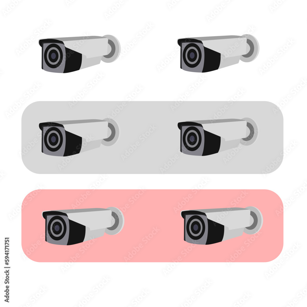 Secure guard eye and crime prevention isolated on white background ...