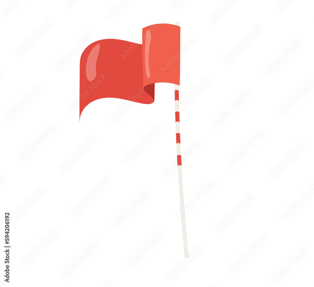 Concept Sport goods flag. This illustration is a flat, vector, cartoon ...