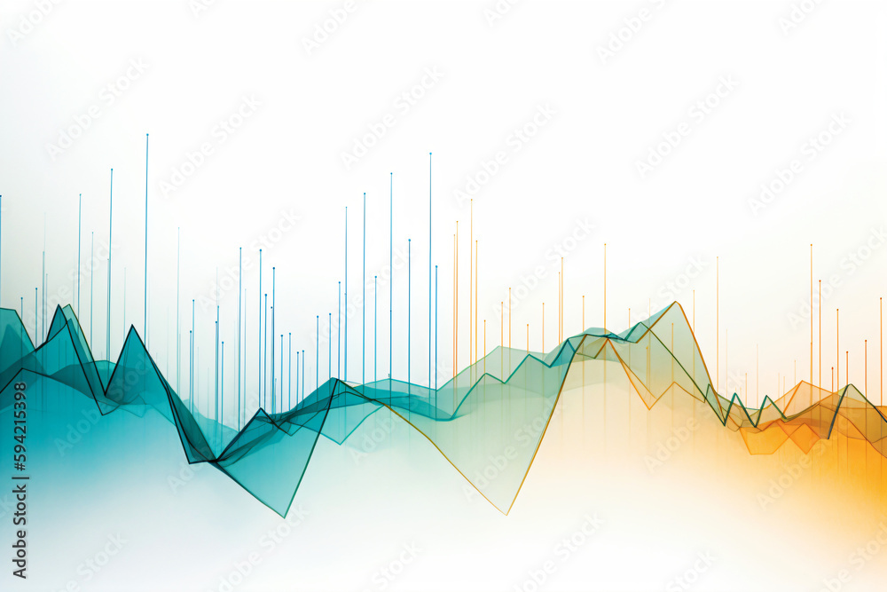 Stock prices charts in colorful colors isolated on white background ...