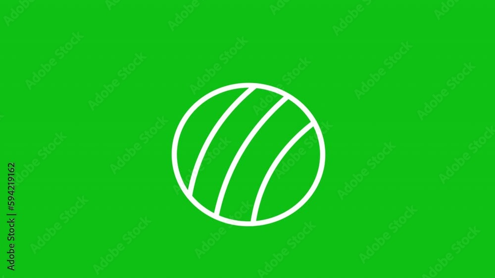 Animated sport balls loader. Simple white line loading icon. Loop HD ...