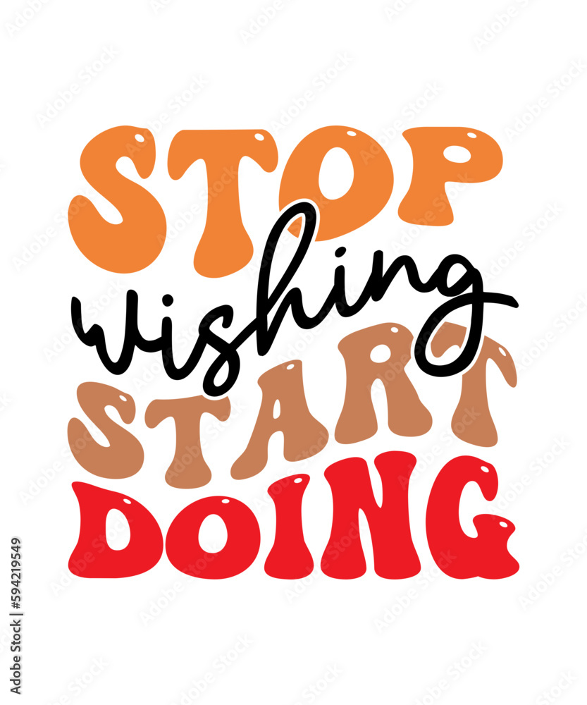 Inspirational Quotes Png Bundle, Retro Groovy , Motivational Png ...