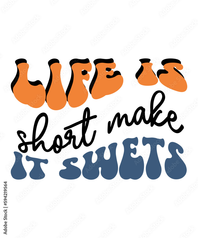 Inspirational Quotes Png Bundle, Retro Groovy , Motivational Png ...