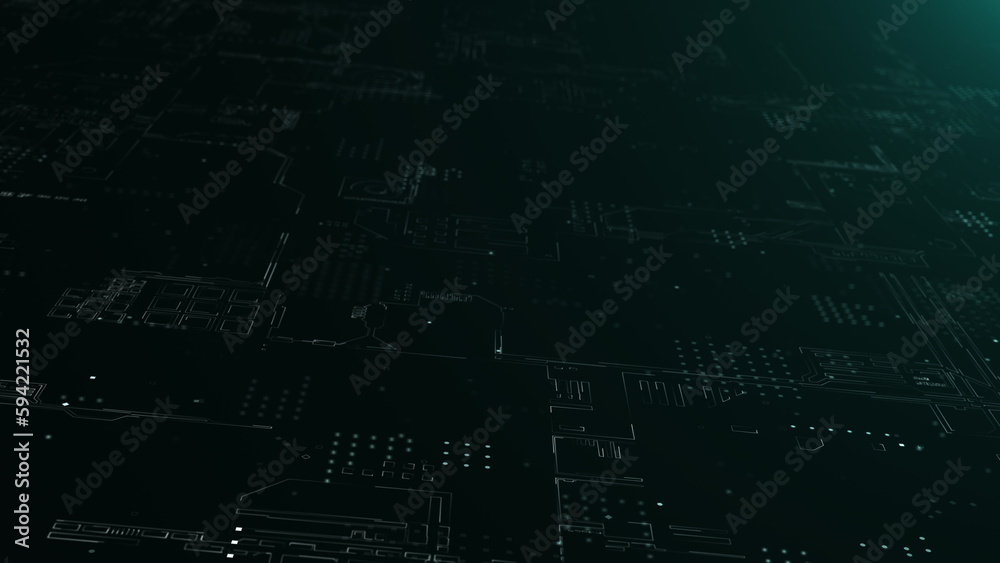 Abstract technology big data background concept. Motion of digital data ...