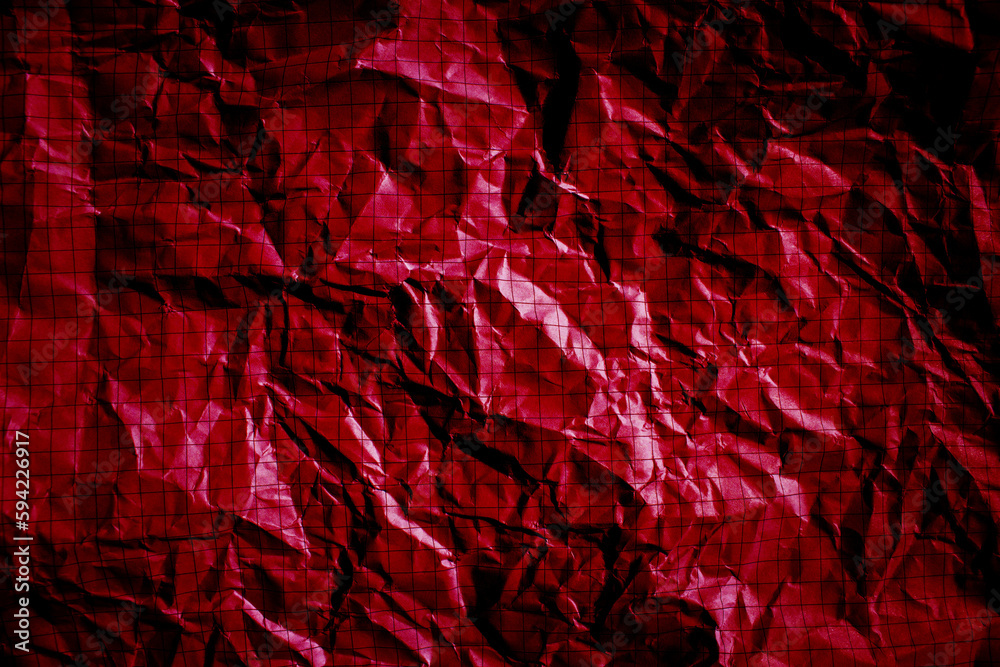 Wrinkled red graph paper texture background Stock Photo | Adobe Stock