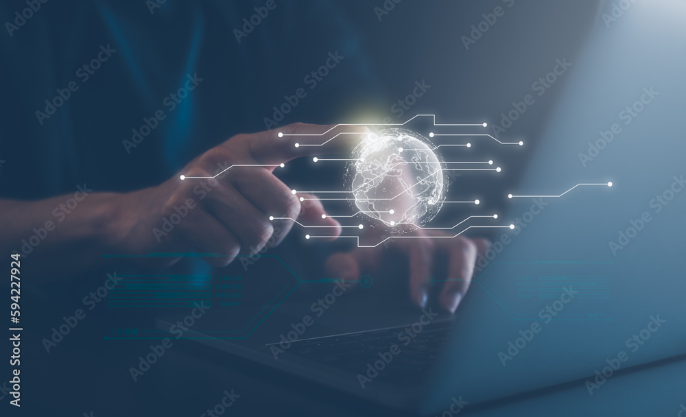 Global Network Connection Concept Big Data Analytics And Business Intelligence Concept World